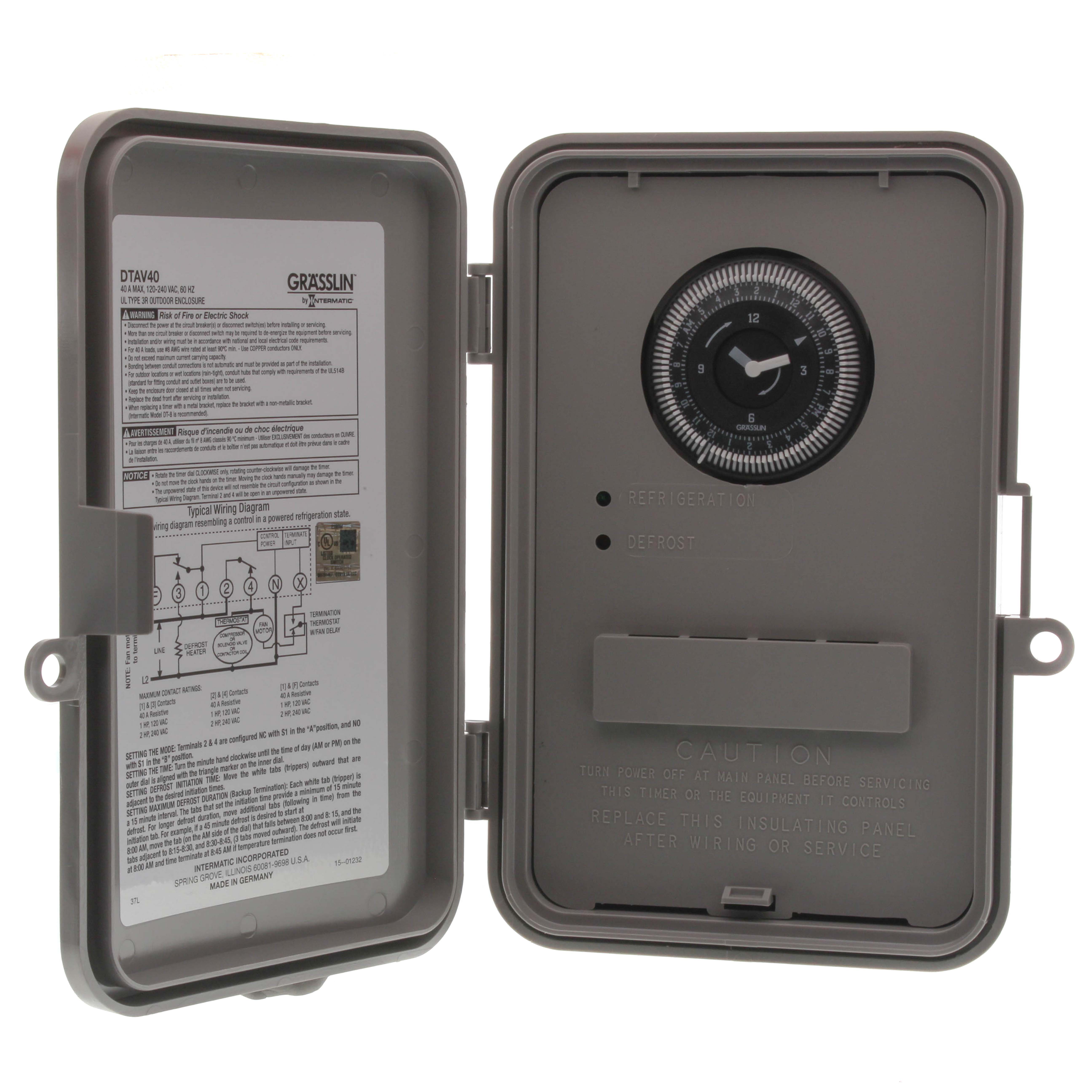 Defrost Timer Wiring Diagram Intermatic Dtav40m Intermatic/grasslin 120 ...