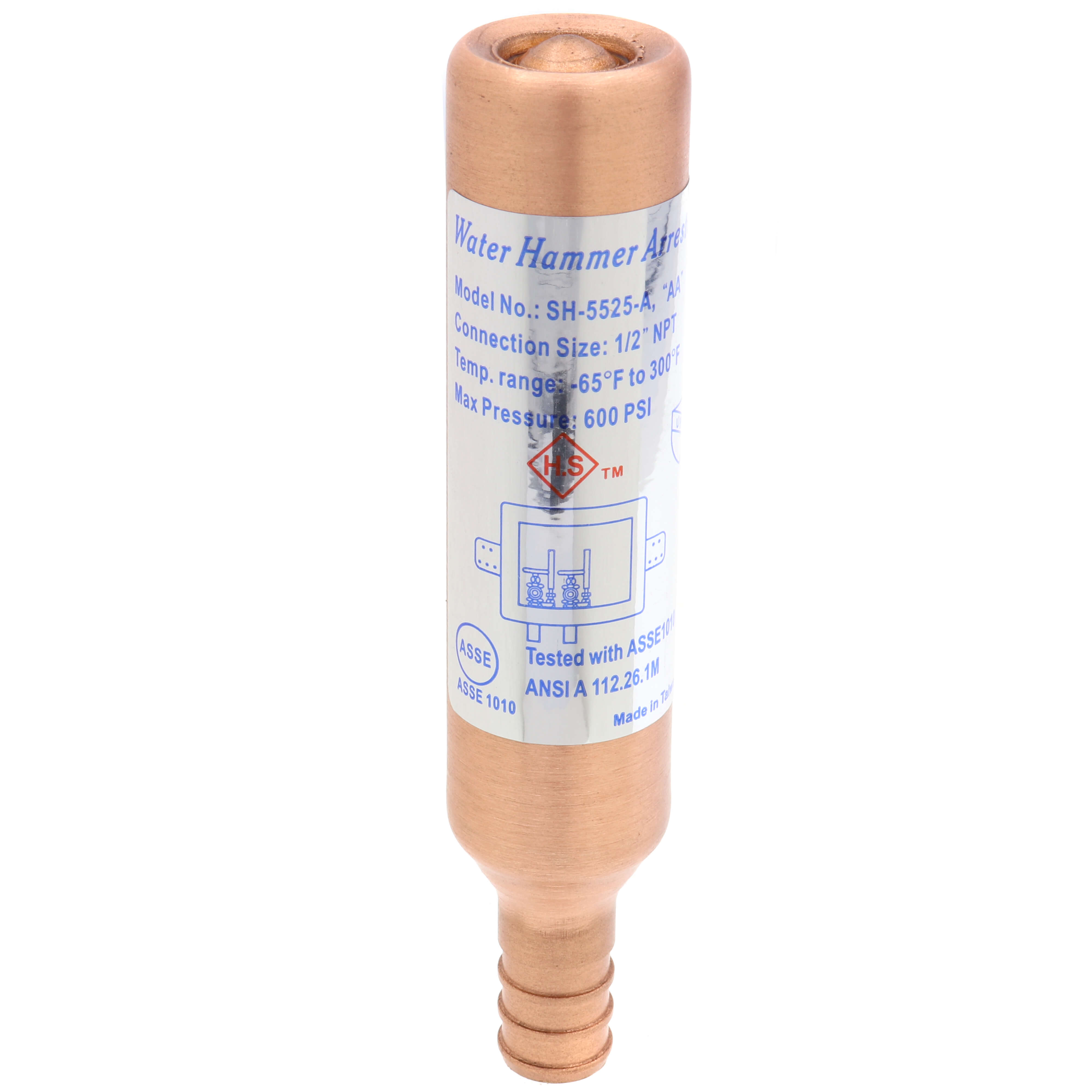 Uk 1PCS Water Hammer Arrestor 1/2 Inch NPT Thread Connect Copper ...