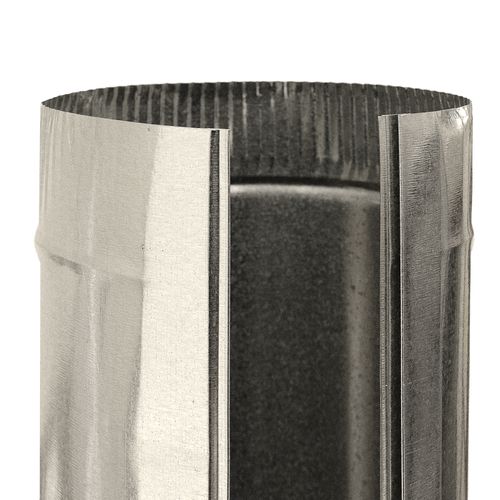 Inch Round 10" X 5ft Galvanized Steel Duct Pipe - Beaded Snap Lock ...