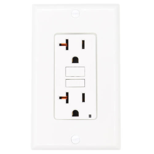 Gfci Duplex Receptacle Decora 2 Gang Pre Fab Cover, Combination,